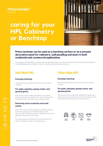 Prime Laminate Soft-Matt Cleaning Guide | Prime Panels