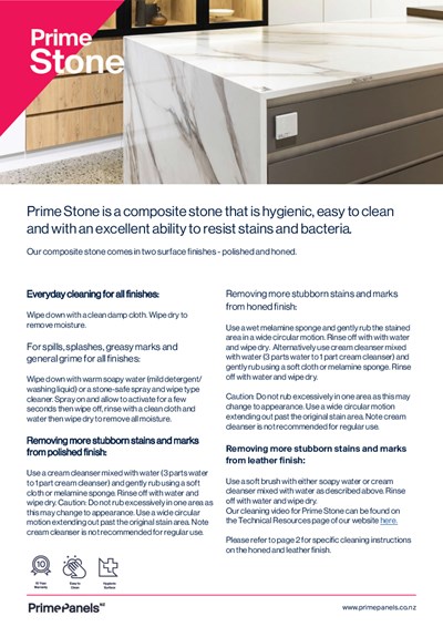 Prime Stone Cleaning Guide | Prime Panels